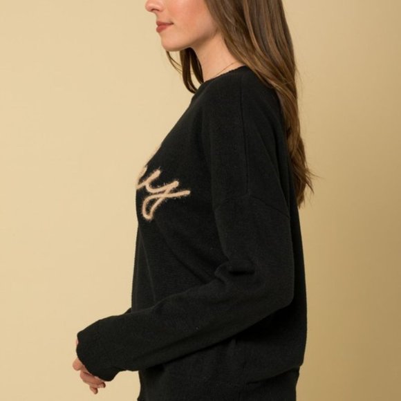 Gilli | Sweaters | Gilli Full Size Wifey Graphic Pullover Sweater ...